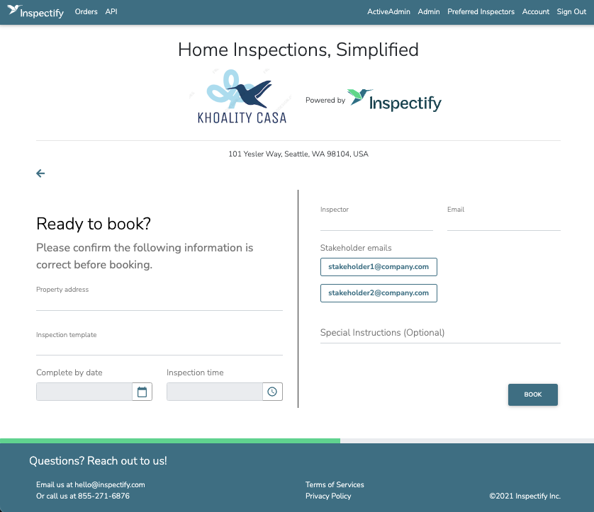 How to schedule an inspection?